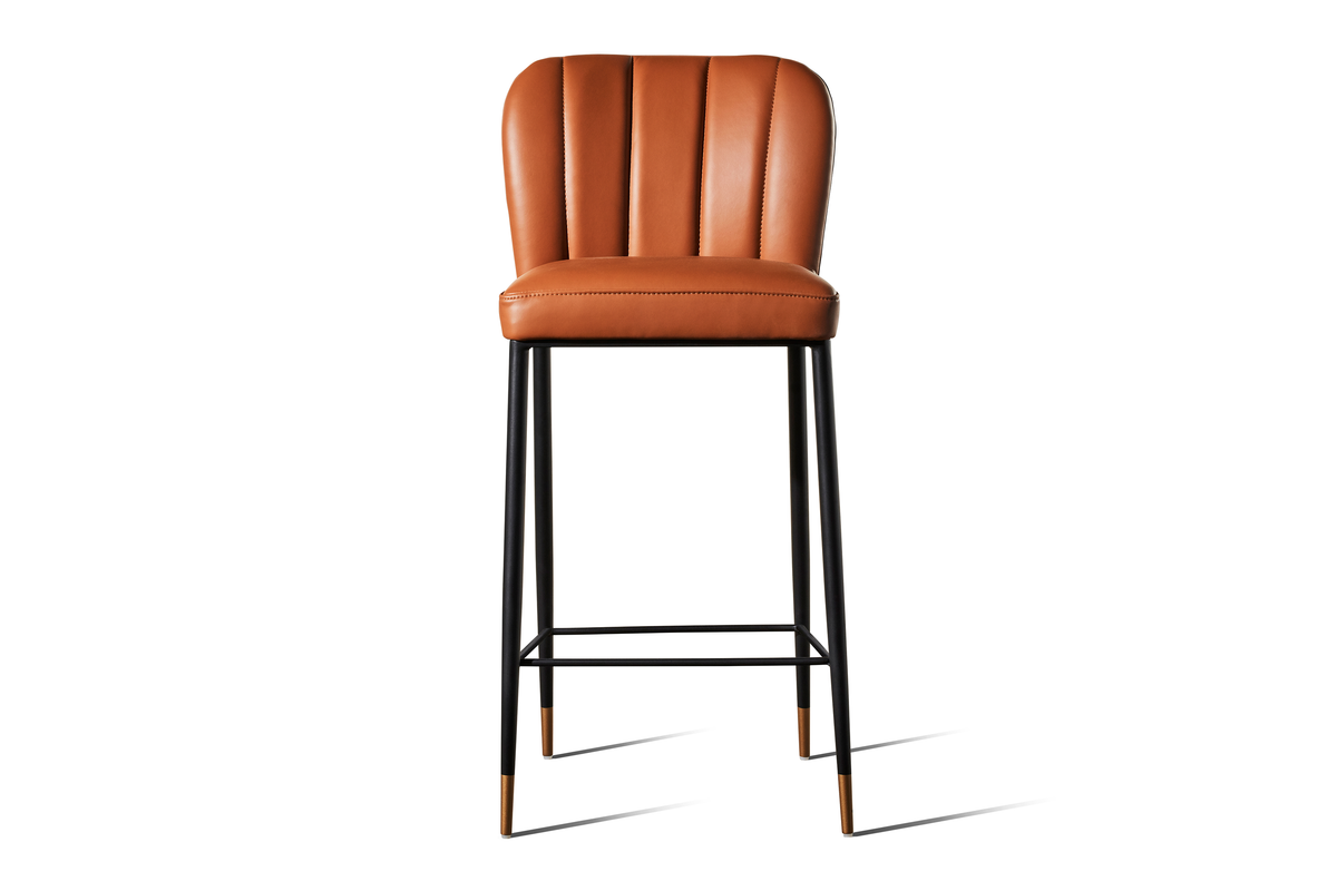 Sapphire Kitchen Stool, Tan Leather – Zuster Furniture