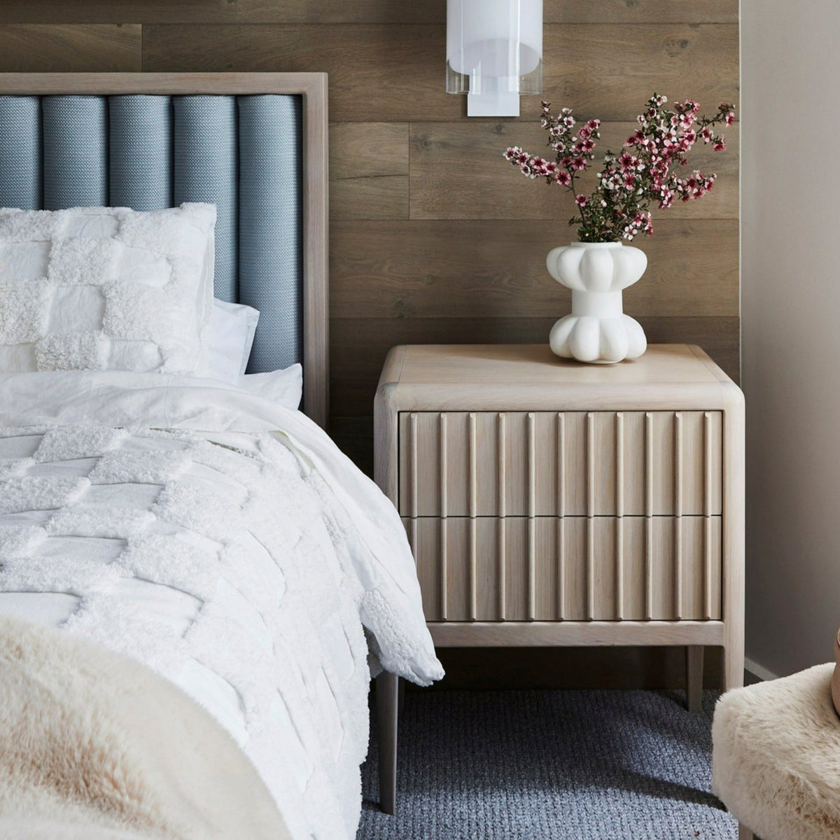 Cloud Timber Bedside Table – Zuster Furniture