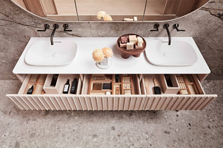 ISSY Cloud II Semi Inset Vanity with Legs and Drawers – Zuster Furniture